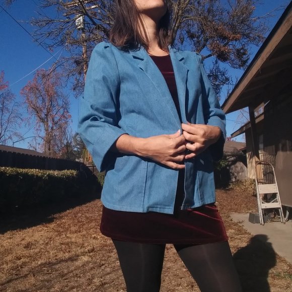 Vintage | Jackets & Coats | Vintage 98s Chambray Denim Jacket | Poshmark